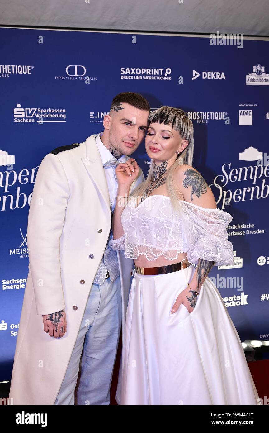 Eric Stehfest mit Ehefrau Edith Stehfest beim 16. SemperOpernball 2024 ...