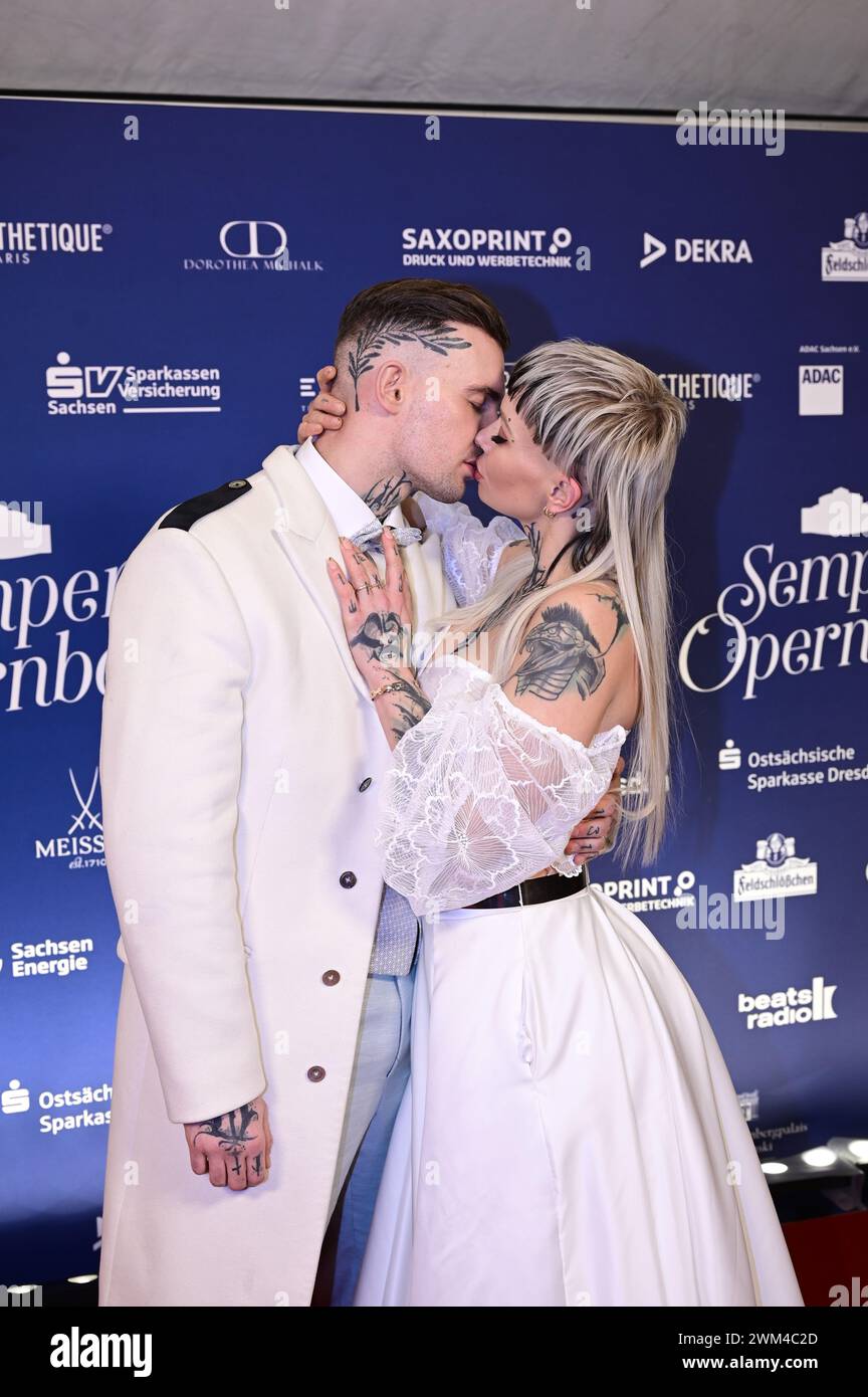 Eric Stehfest mit Ehefrau Edith Stehfest beim 16. SemperOpernball 2024 ...