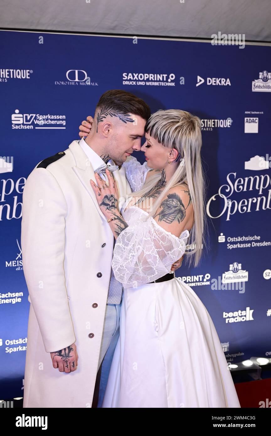 Eric Stehfest mit Ehefrau Edith Stehfest beim 16. SemperOpernball 2024 ...