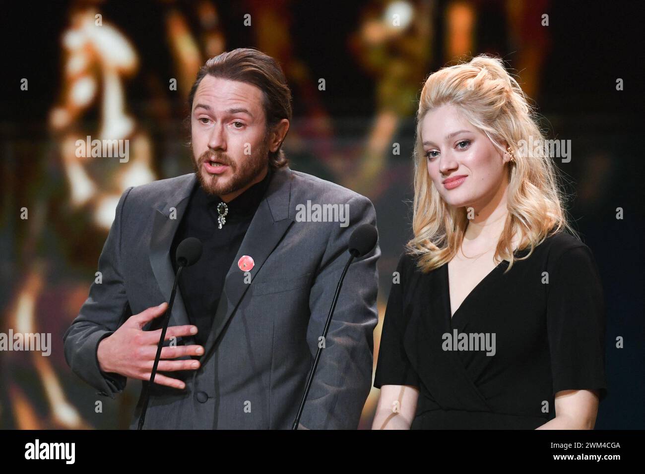 Berlin, Germany. 23rd Feb, 2024. Bastien Bouillon and Nadia ...