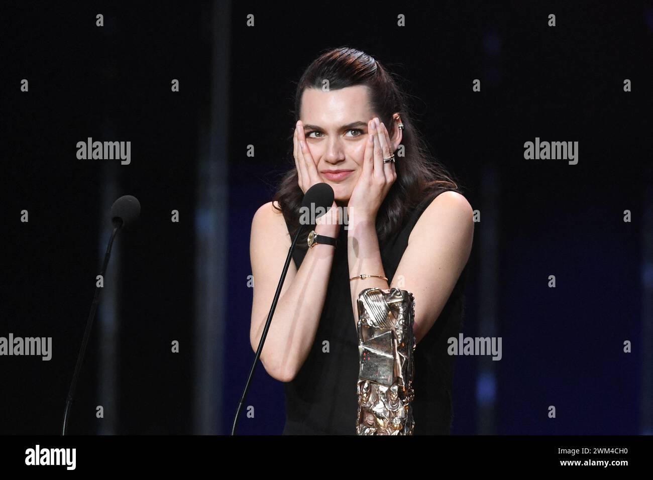 Berlin, Germany. 23rd Feb, 2024. Ella Rumpf accepts the 'Best Female ...
