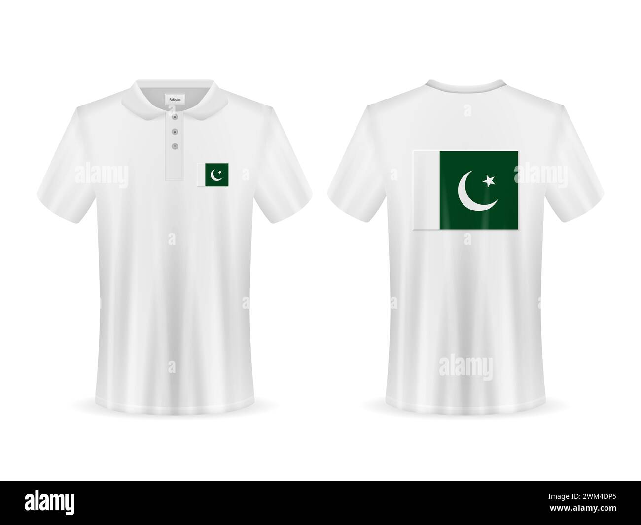 Polo shirt with Pakistan flag on a white background. Vector ...
