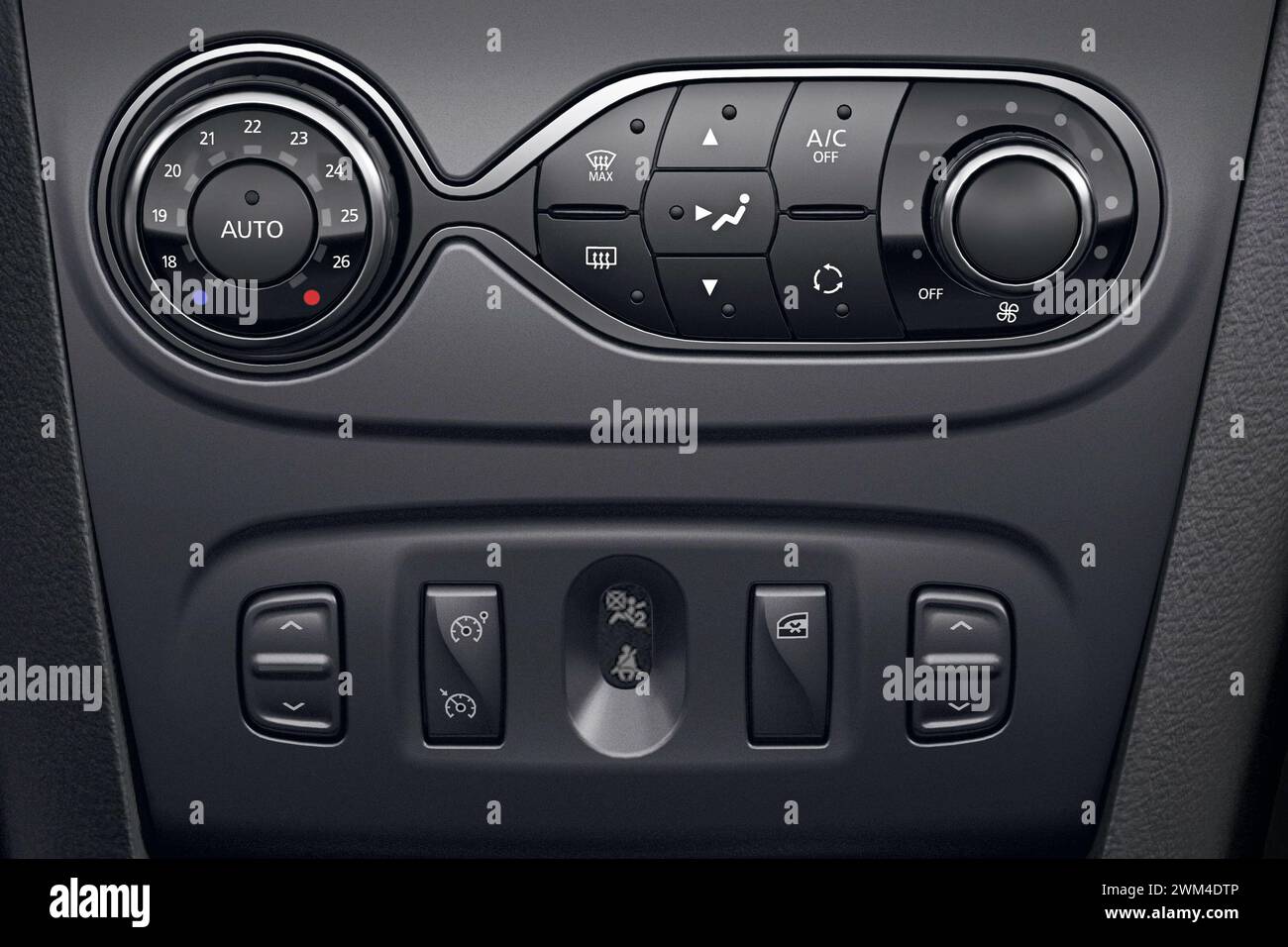 modern black new car dashboard button Stock Photo - Alamy