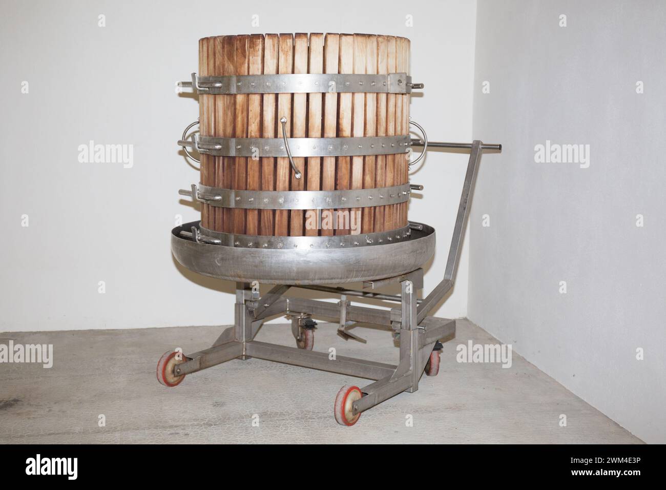 grape Press Traditional old Technique of Wine Making Stock Photo - Alamy