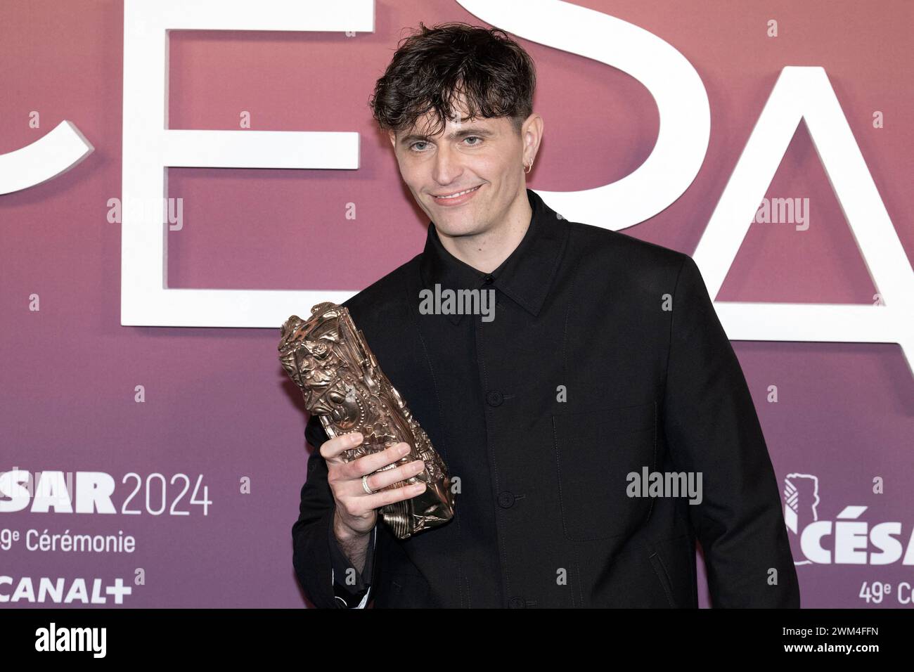 Paris, France. 11th Feb, 2023. Raphael Quenard poses in the press room ...
