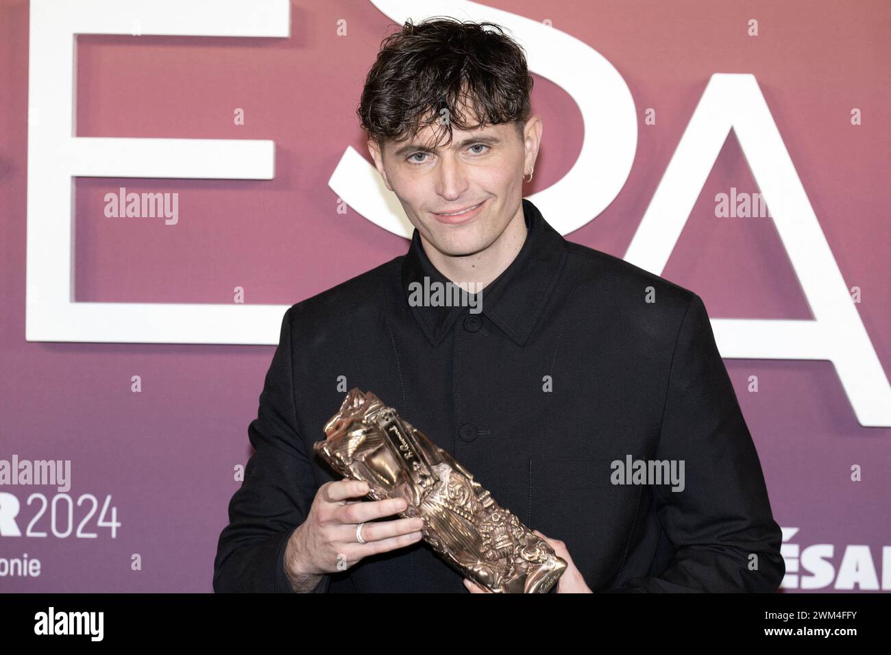 Paris, France. 11th Feb, 2023. Raphael Quenard poses in the press room ...