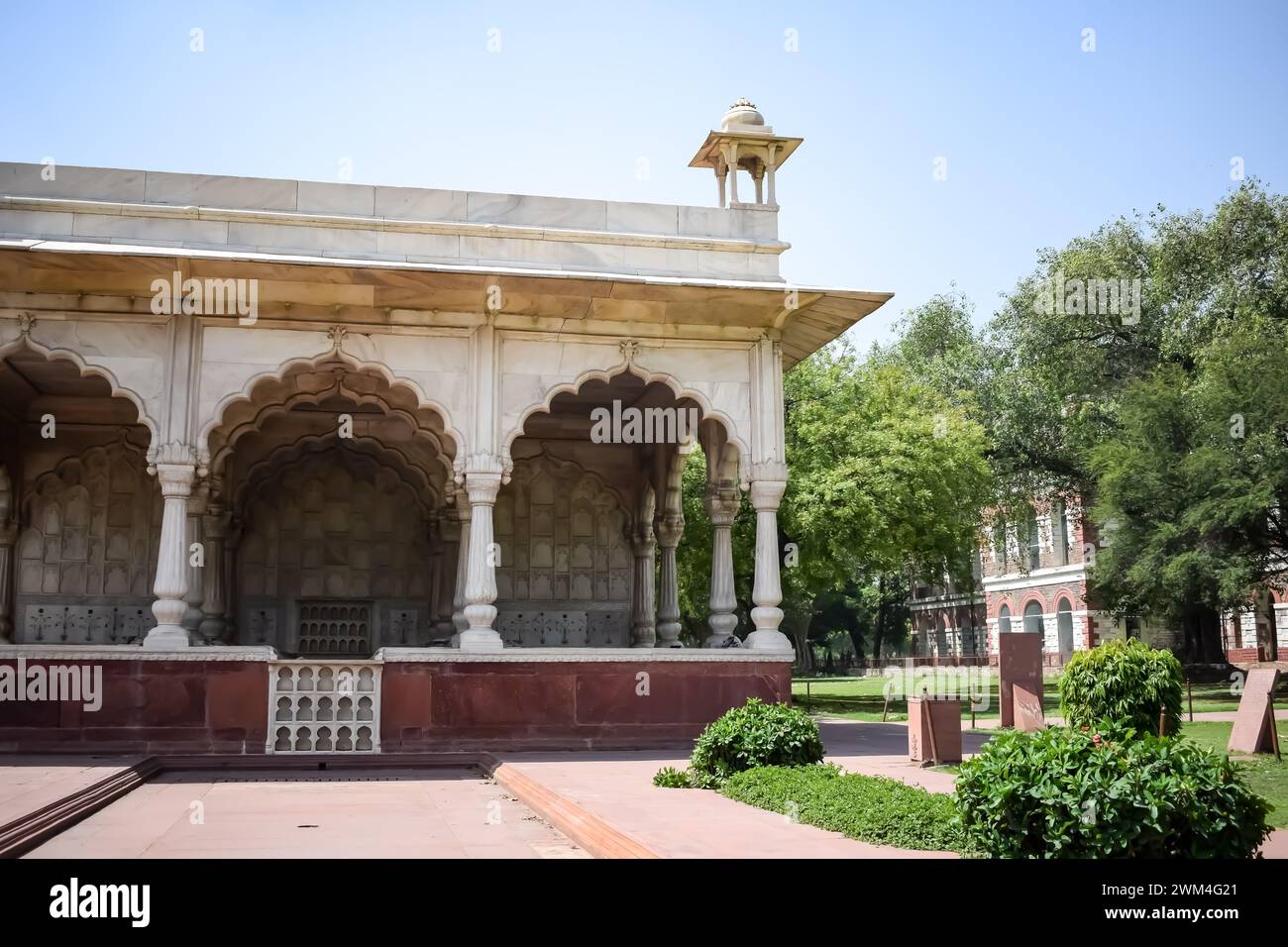 Architectural details of Lal Qila - Red Fort situated in Old Delhi ...