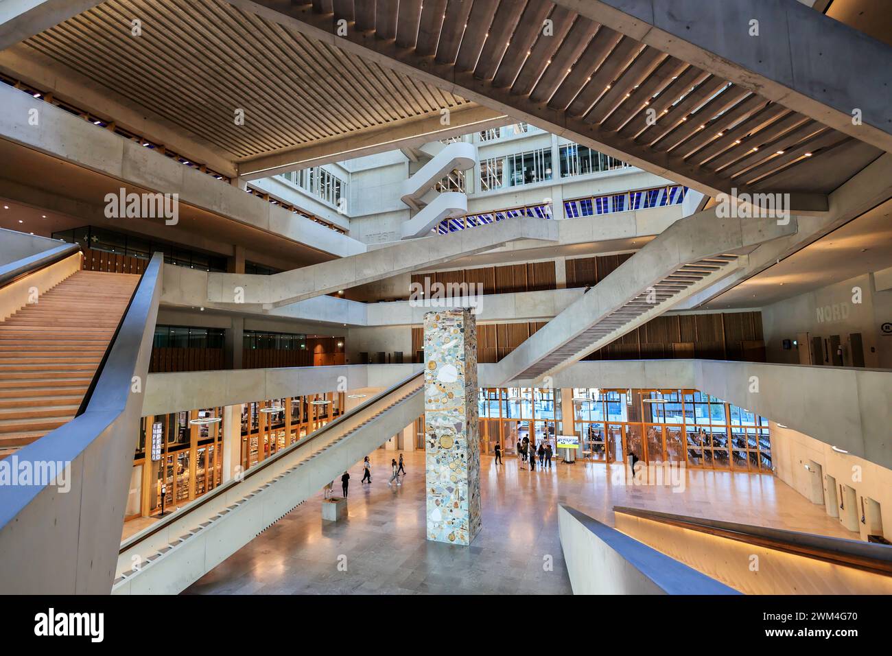 Muttenz, Switzerland - September 19. 2022: the modern entrance hall of ...