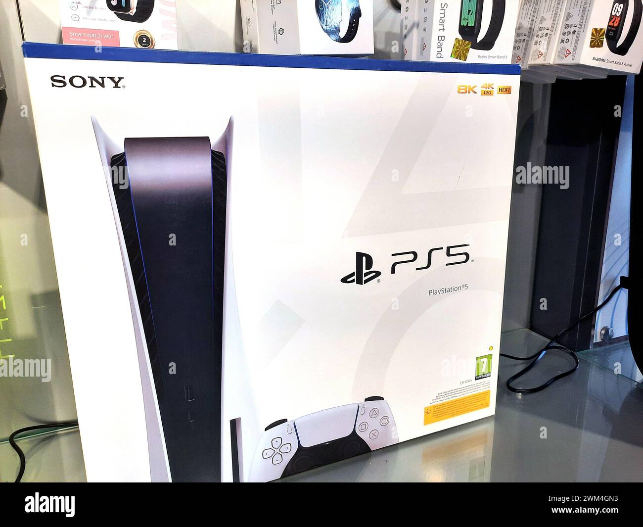 Cairo, Egypt, February 9 2024: The PlayStation 5 (PS5), a home video ...