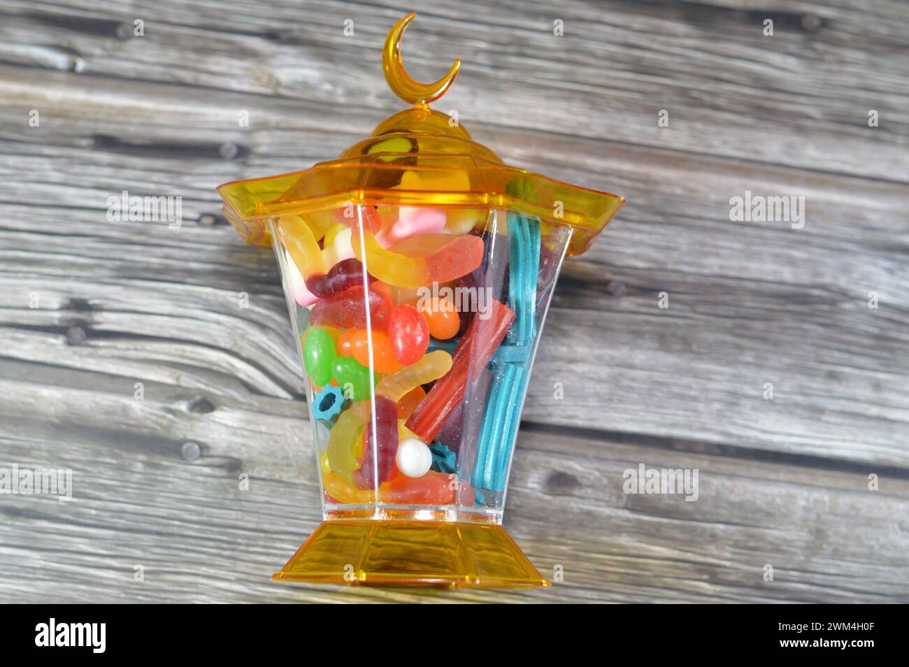 Ramadan lantern fanous lamp with assorted gummy candy, Gummies, gummi ...
