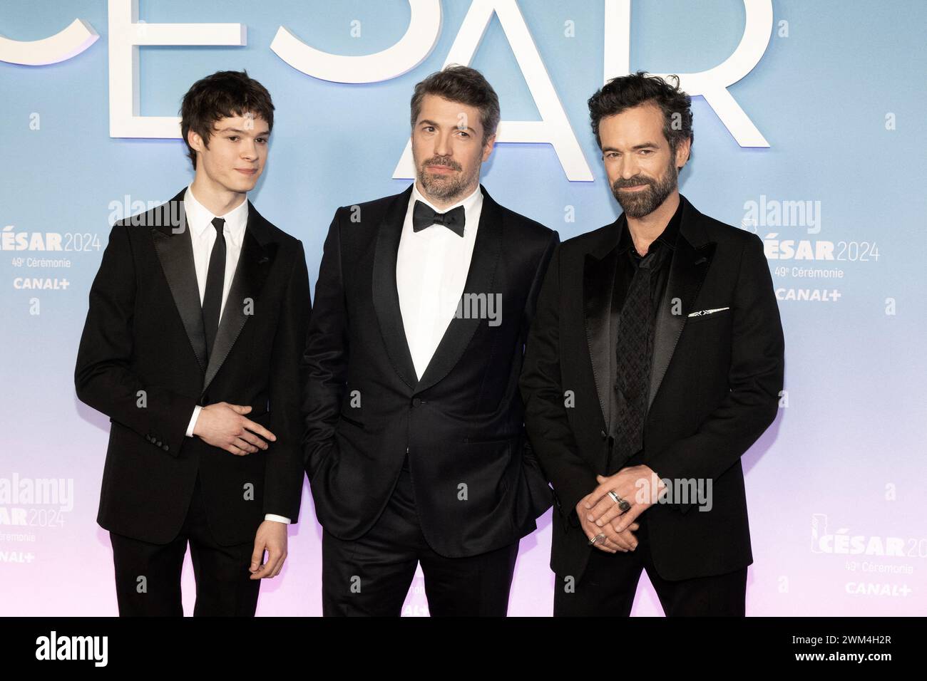 Paul Kircher, Thomas Cailley and Romain Duris arrive at the 49th Cesar ...