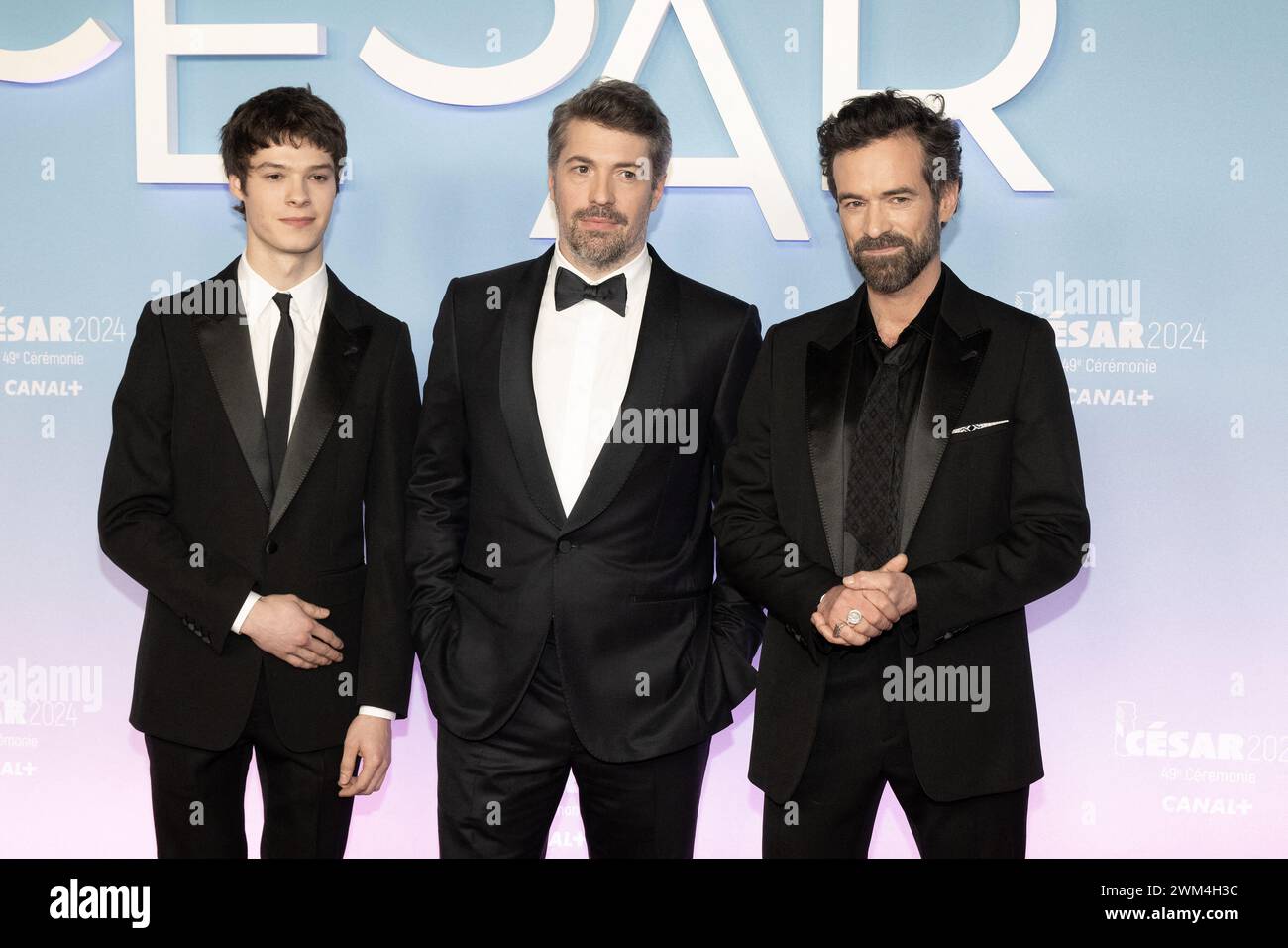 Paul Kircher, Thomas Cailley and Romain Duris arrive at the 49th Cesar ...