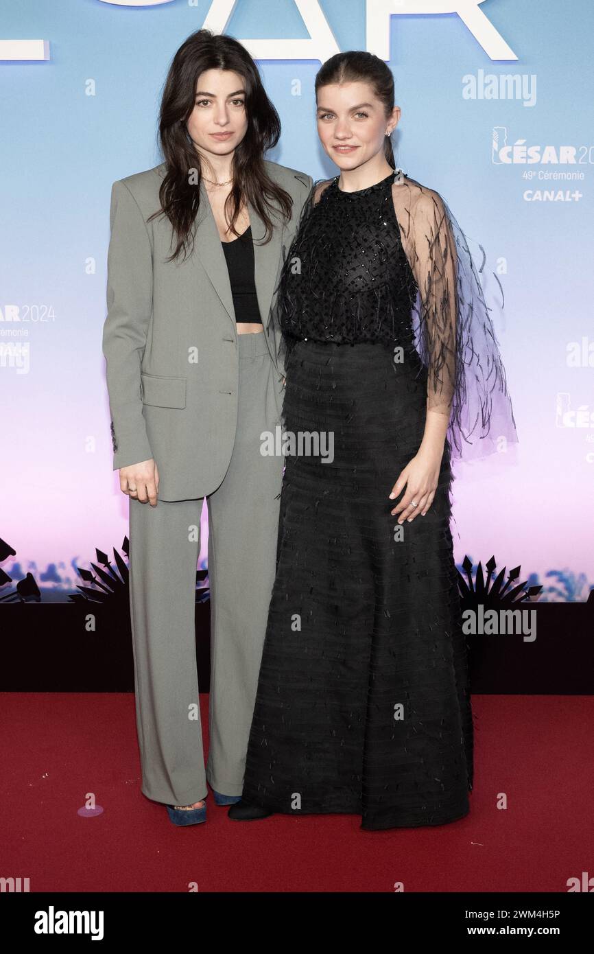 Paris, France. 24th Feb, 2024. Alba Gaia Bellugi and Galatea Bellugi ...