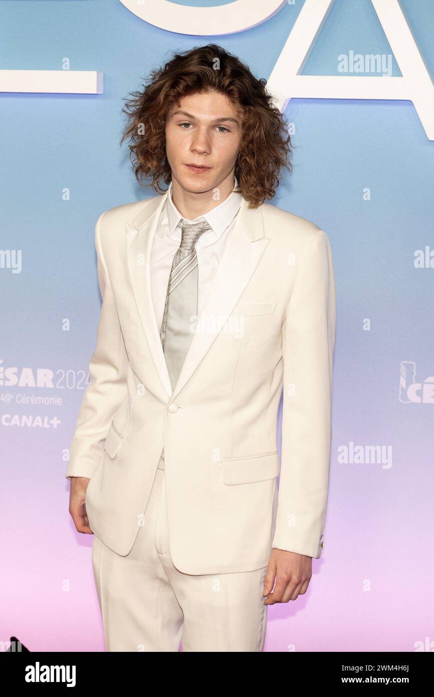 Samuel Kircher arrives at the 49th Cesar Film Awards at L Olympia, on ...