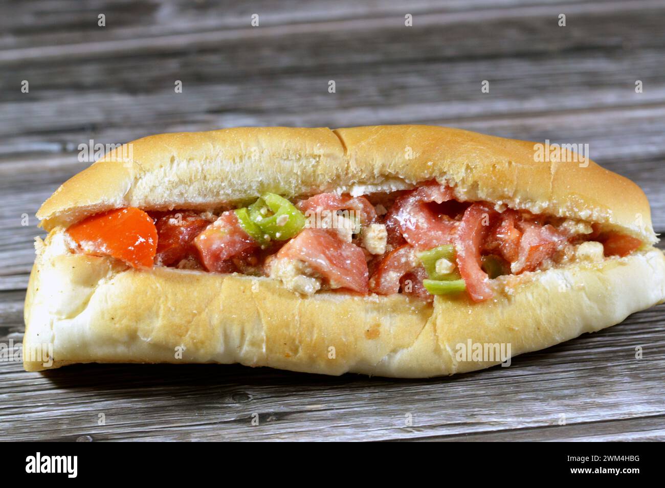 A bun stuffed with Egyptian cheese called Mish homemade of cottage ...