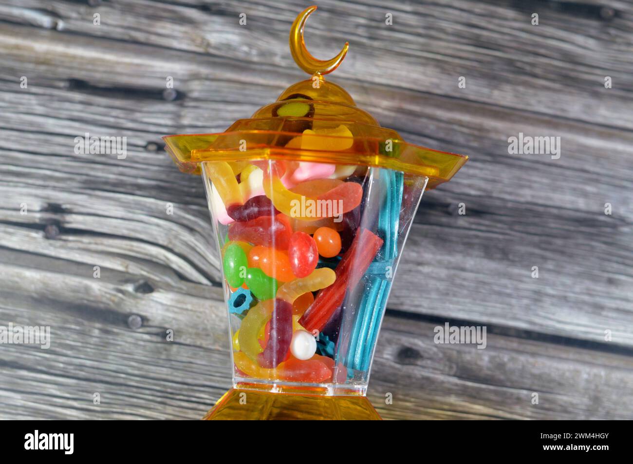 Ramadan lantern fanous lamp with assorted gummy candy, Gummies, gummi ...