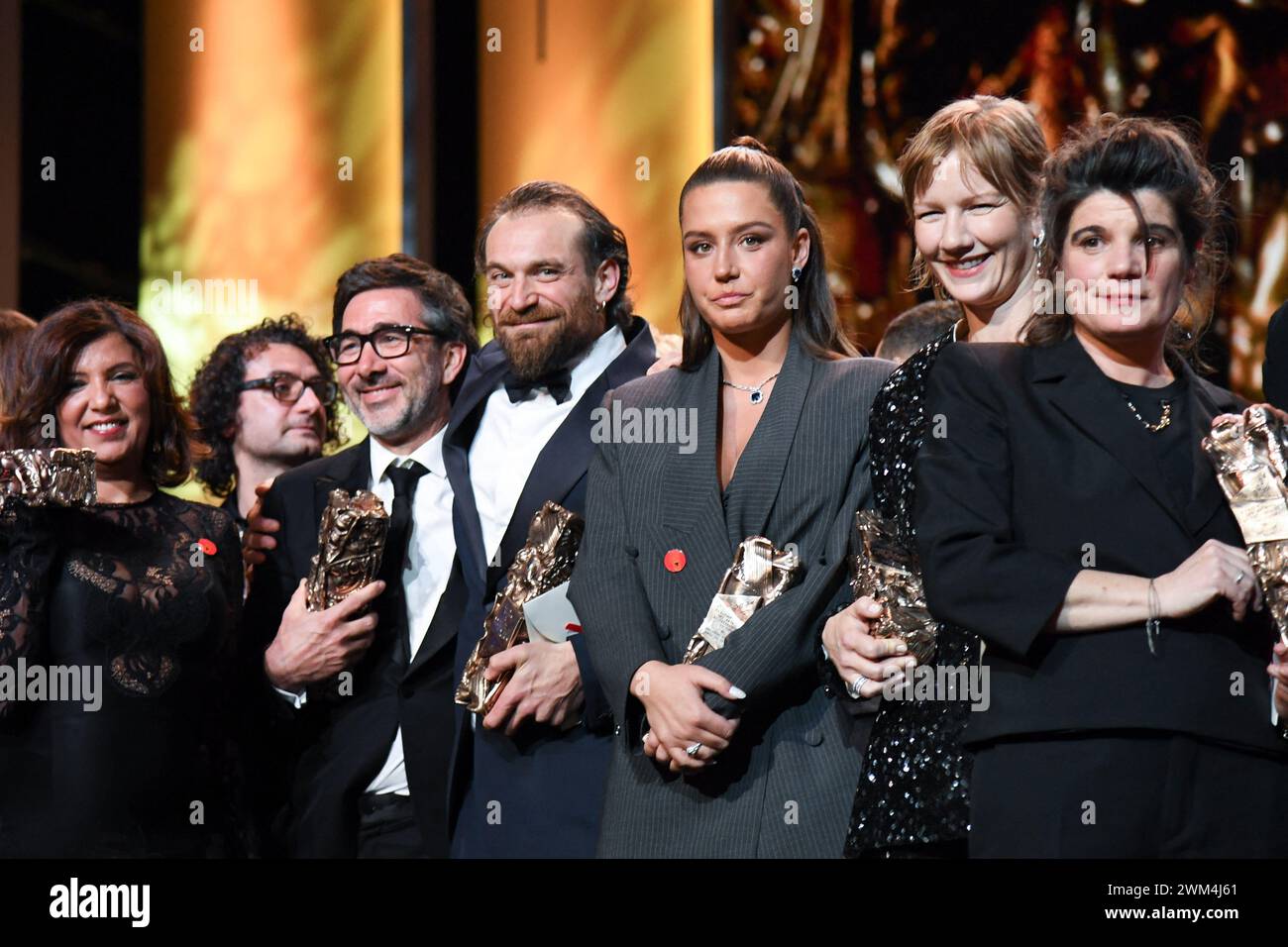 Berlin, Germany. 23rd Feb, 2024. The winners are seen posing with their ...