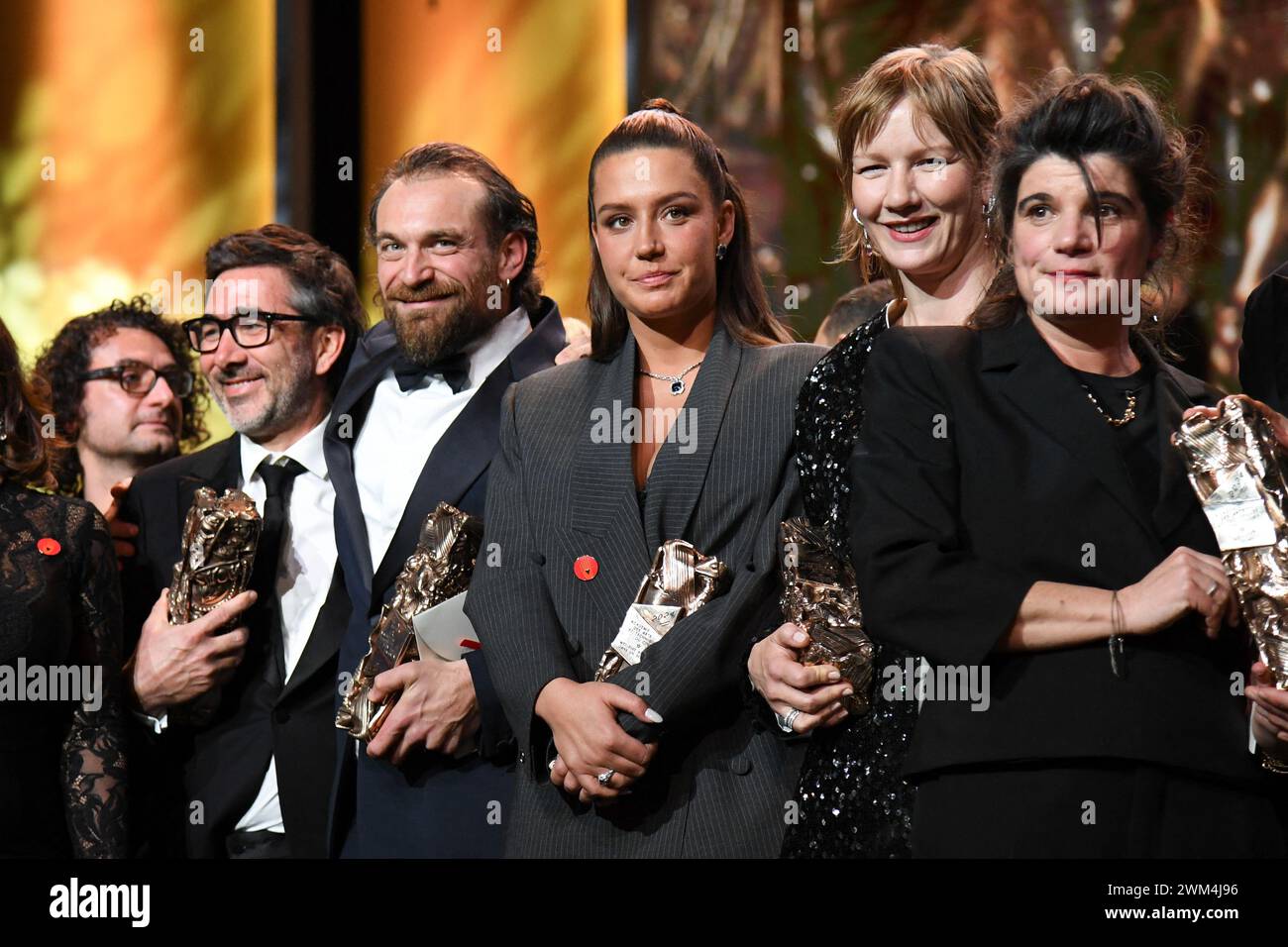 Berlin, Germany. 23rd Feb, 2024. The winners are seen posing with their ...