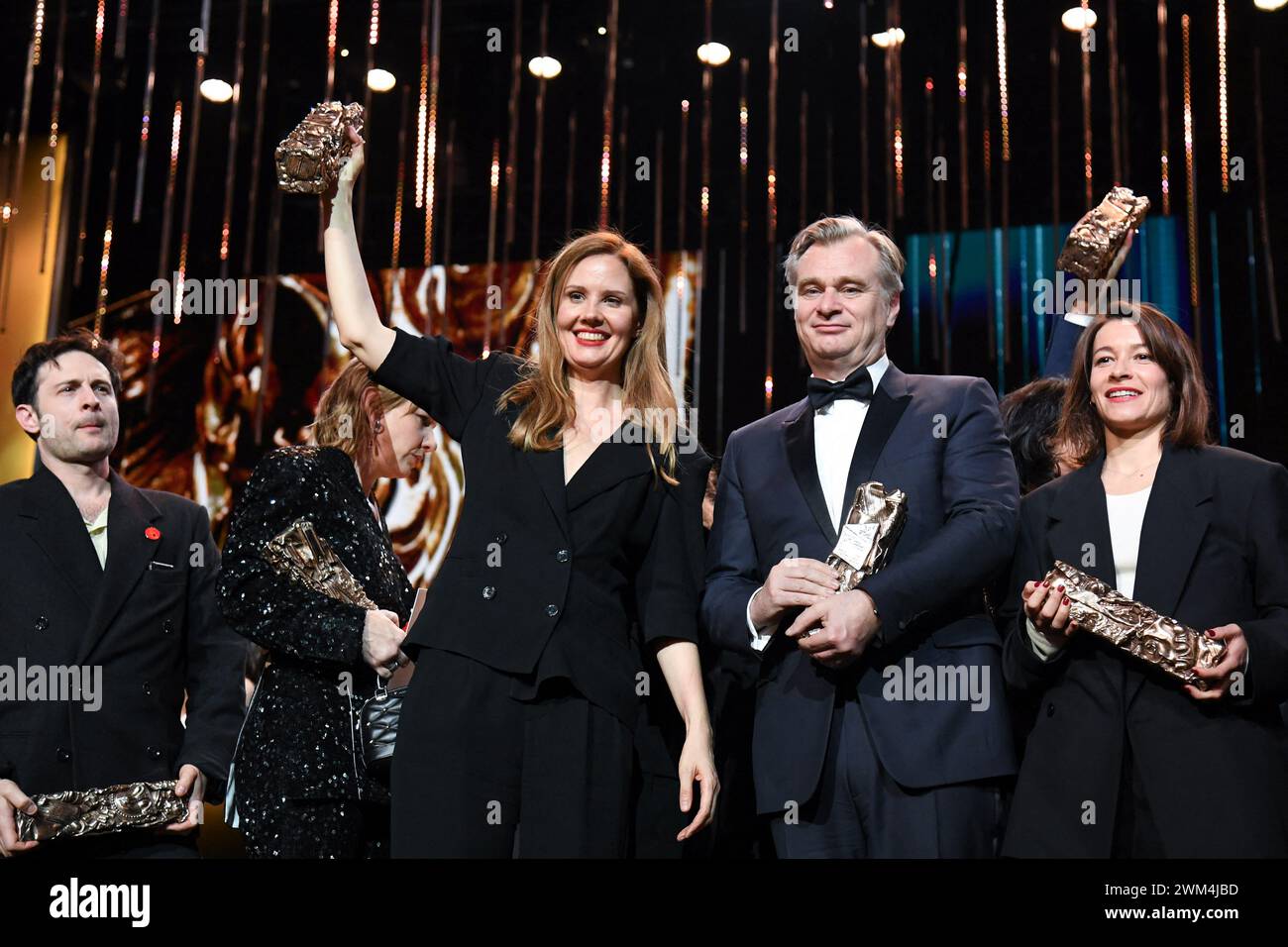 Berlin, Germany. 23rd Feb, 2024. Justine Triet and Christopher Nolan ...