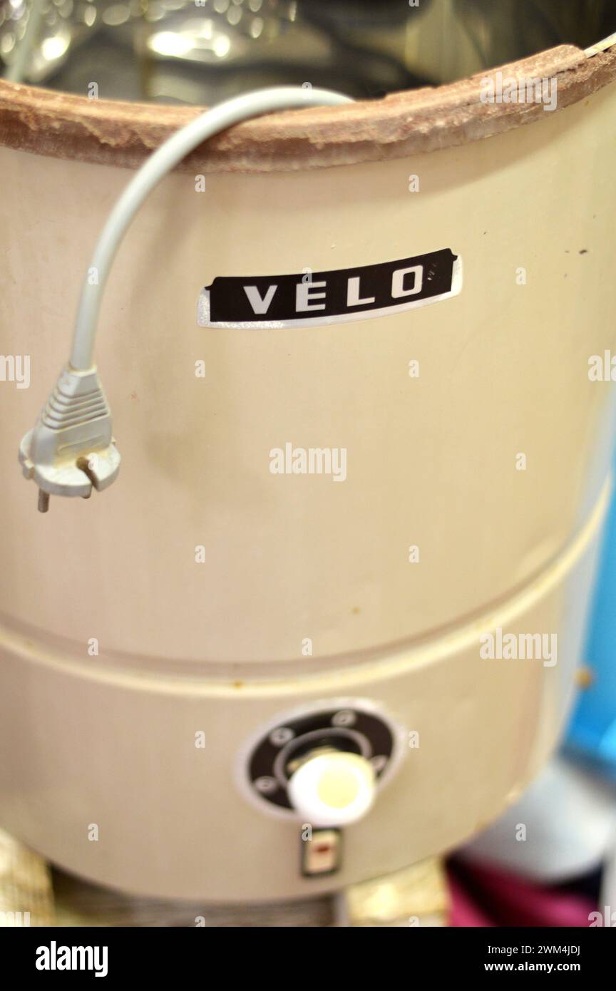 Giza, Egypt, February 18 2024: Velo vintage retro old manual electric ...