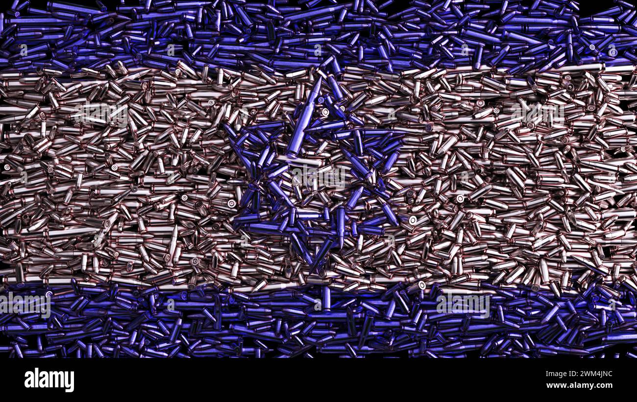 Israel blue white silver flag star of David bullets self defense symbol ...