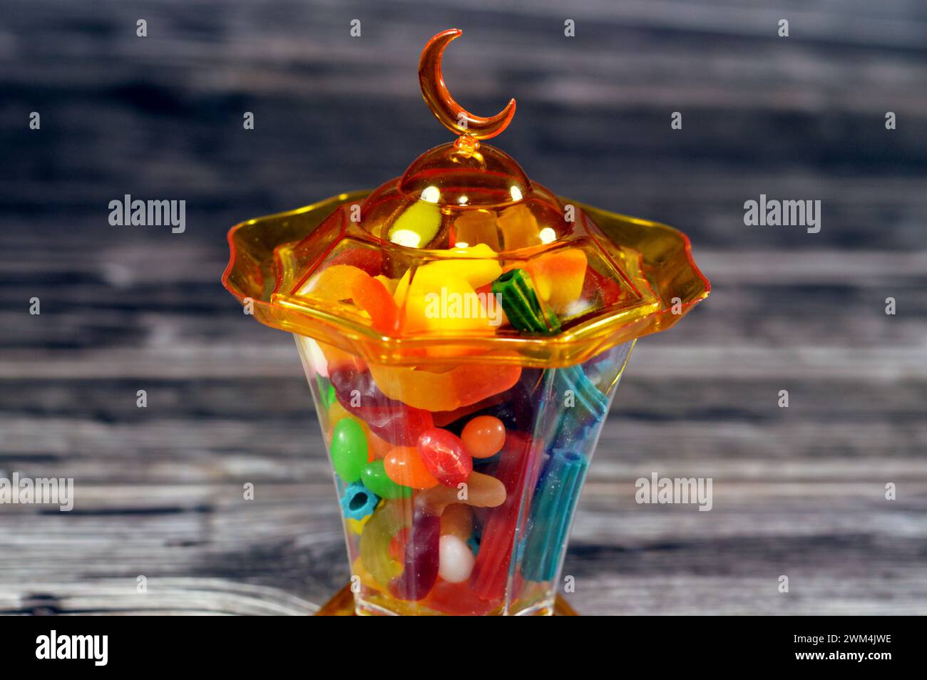 Ramadan lantern fanous lamp with assorted gummy candy, Gummies, gummi ...