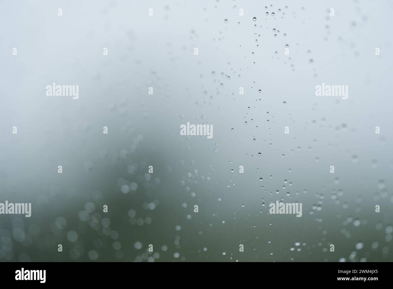 Rain drop on clean window with coating closeup, background Stock Photo ...
