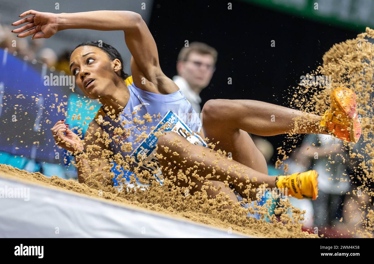 Berlin, Germany. 23rd Feb, 2024. Athletics: Istaf Indoor, long jump ...