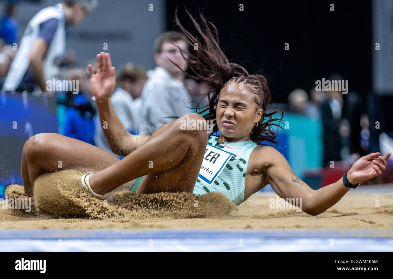 Berlin, Germany. 23rd Feb, 2024. Athletics: Istaf Indoor, long jump ...