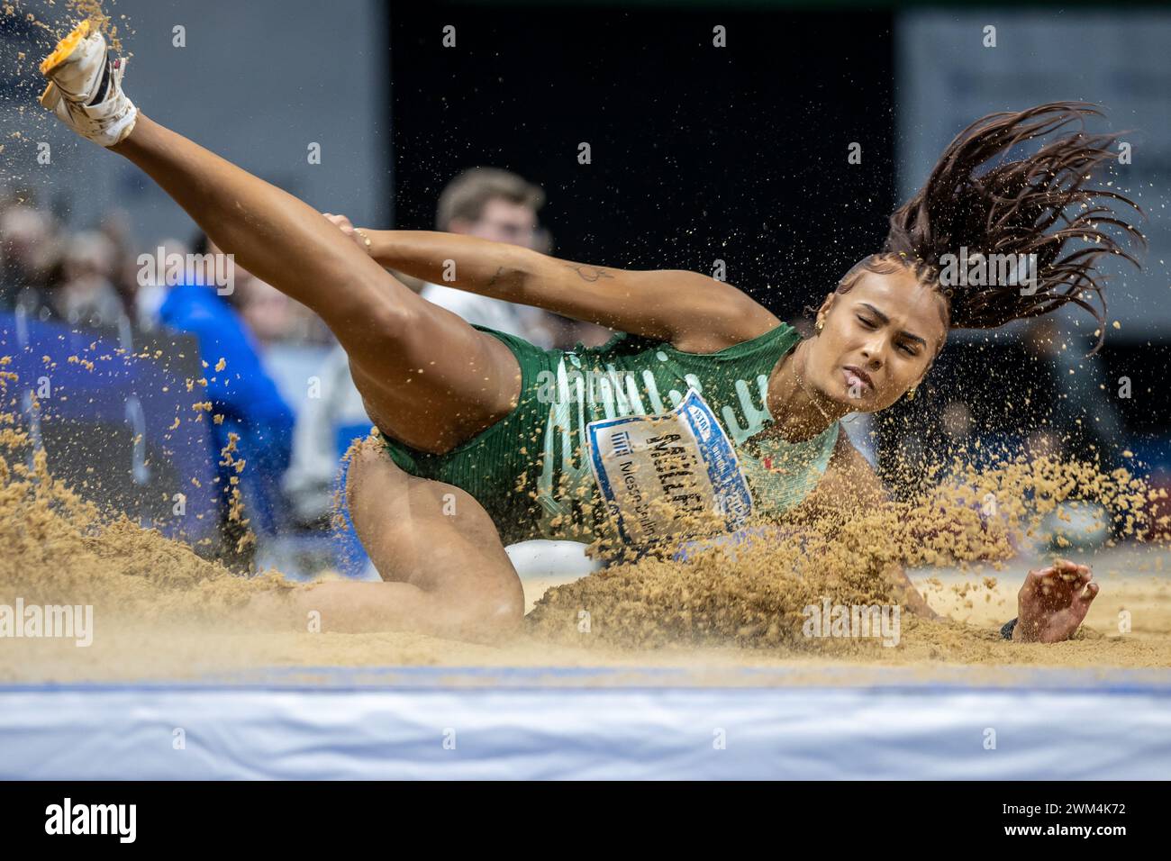 Berlin, Germany. 23rd Feb, 2024. Athletics: Istaf Indoor, long jump ...
