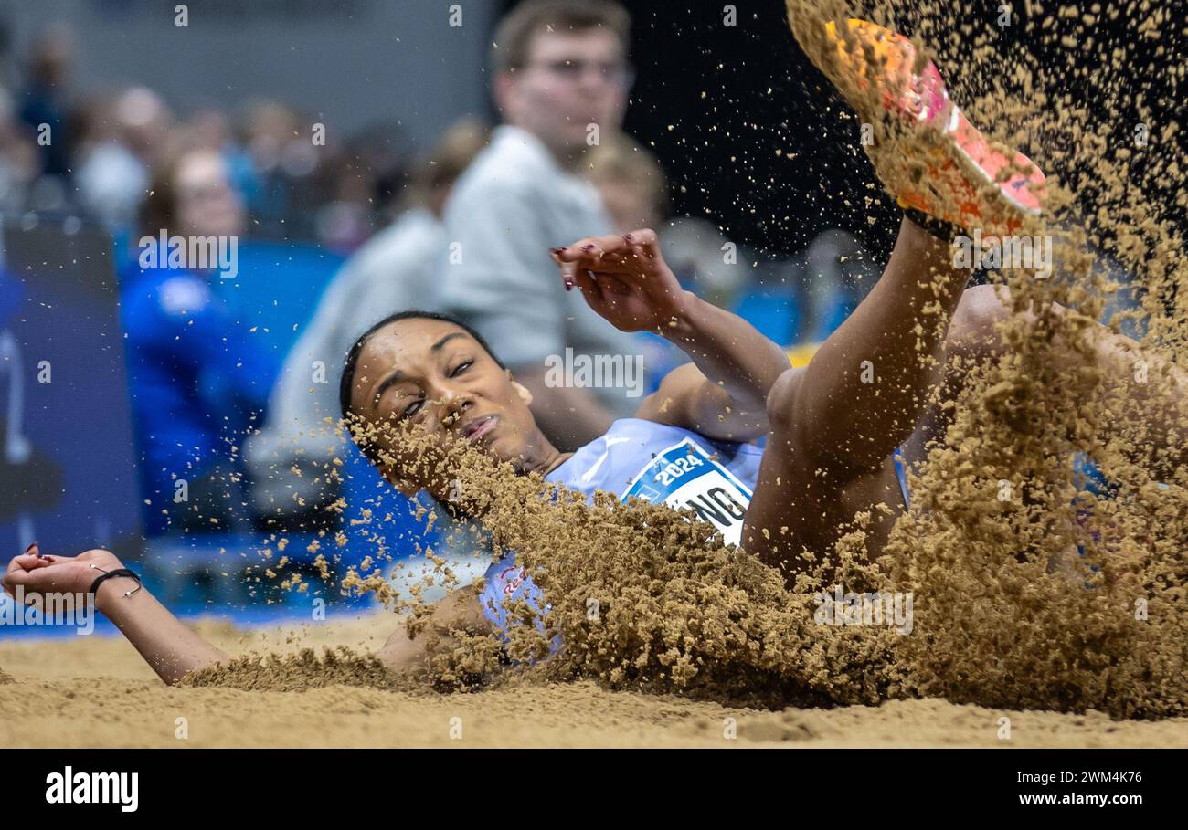 Berlin, Germany. 23rd Feb, 2024. Athletics: Istaf Indoor, long jump ...