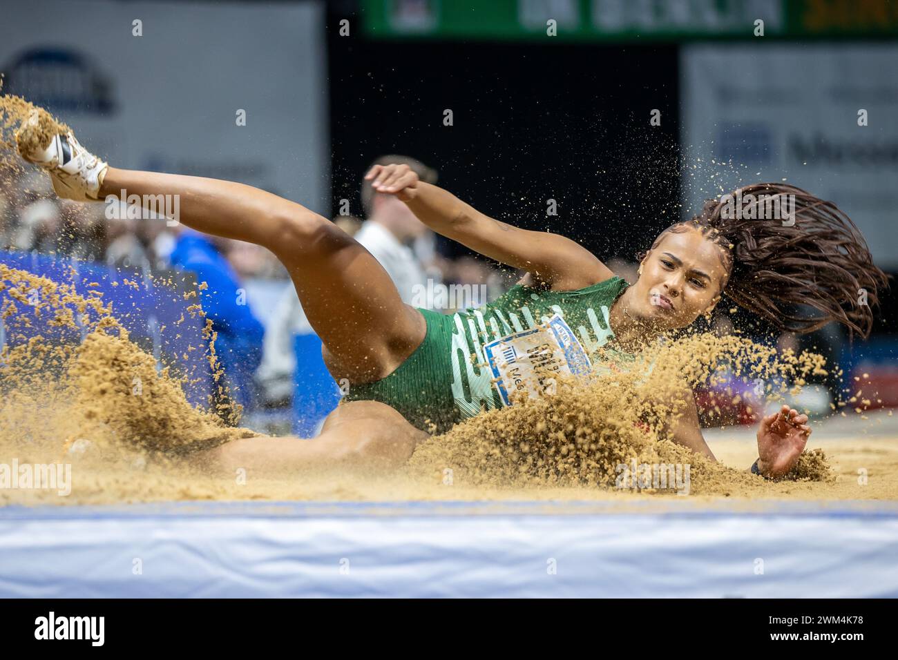 Berlin, Germany. 23rd Feb, 2024. Athletics: Istaf Indoor, long jump ...