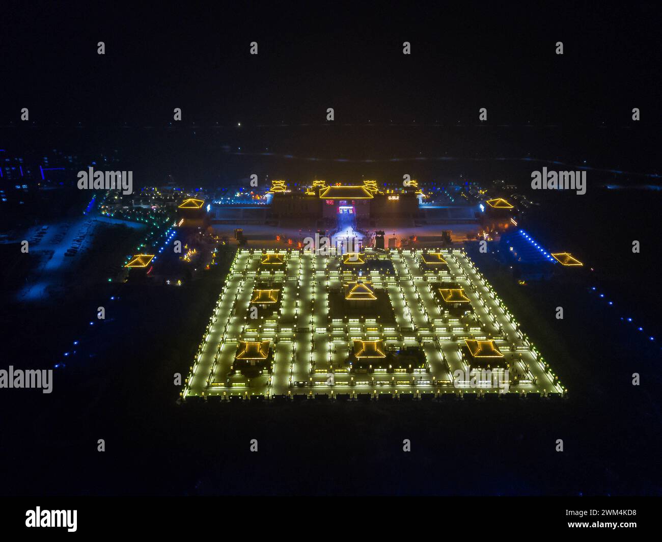 Zhangye, China. 24th Feb, 2024. Tourists are visiting the Yellow River ...