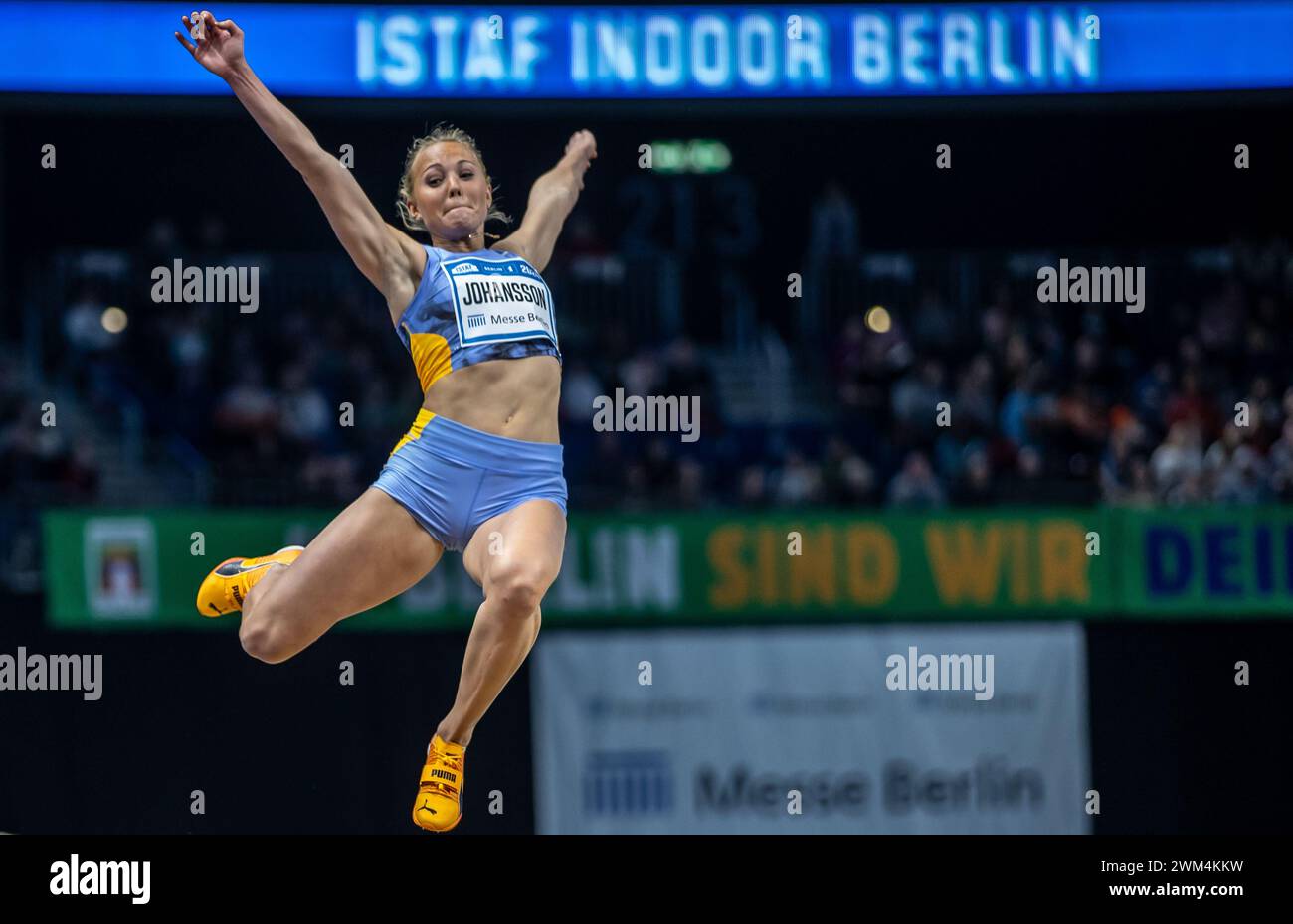 Berlin, Germany. 23rd Feb, 2024. Athletics: Istaf Indoor, long jump ...