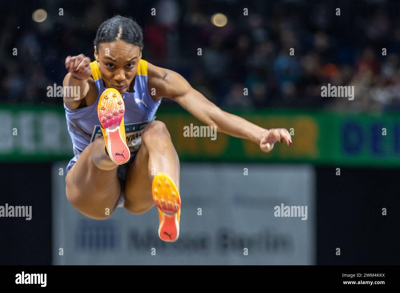 Berlin, Germany. 23rd Feb, 2024. Athletics: Istaf Indoor, long jump ...