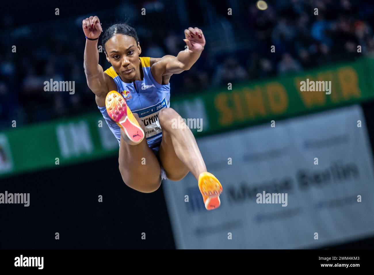 Berlin, Germany. 23rd Feb, 2024. Athletics: Istaf Indoor, long jump ...