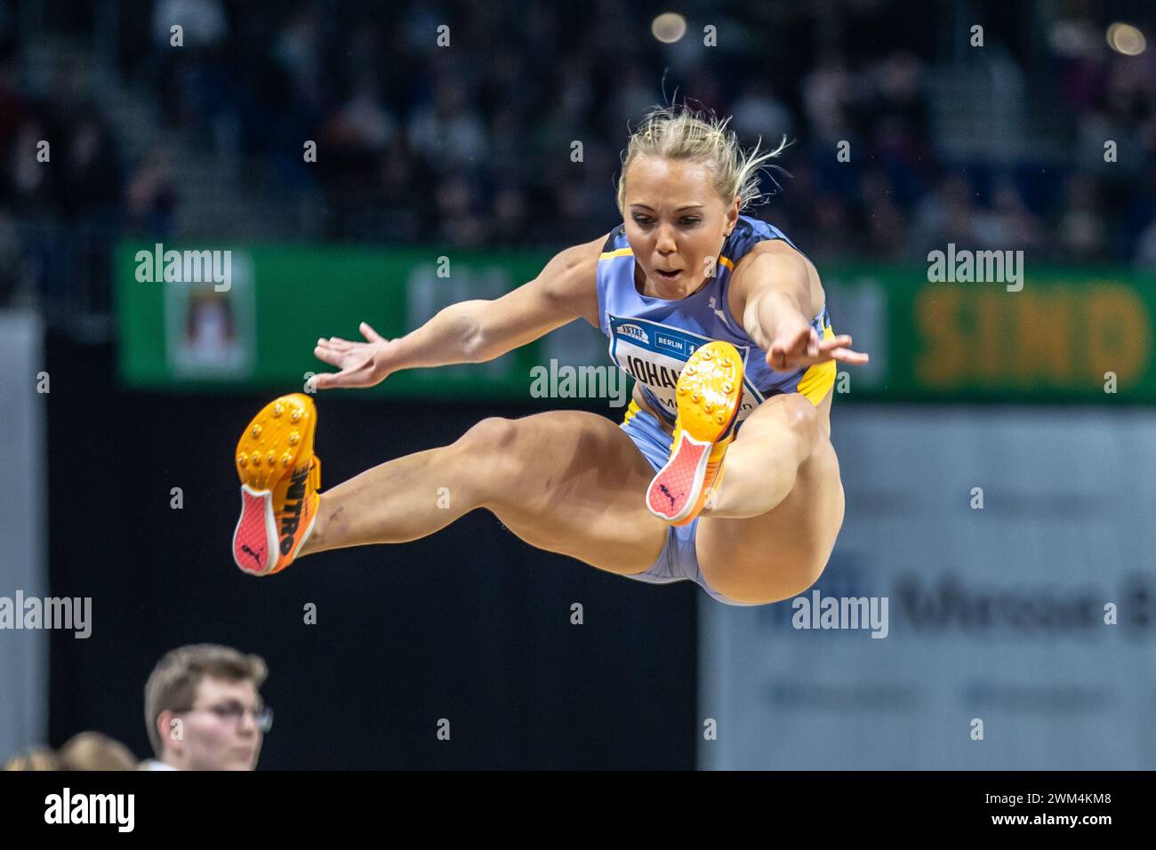 Berlin, Germany. 23rd Feb, 2024. Athletics: Istaf Indoor, long jump ...
