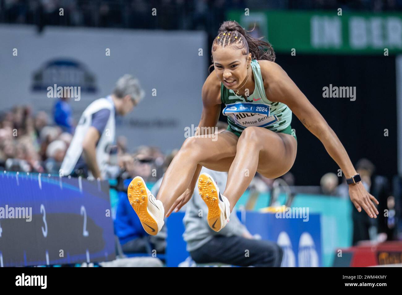 Berlin, Germany. 23rd Feb, 2024. Athletics: Istaf Indoor, long jump ...