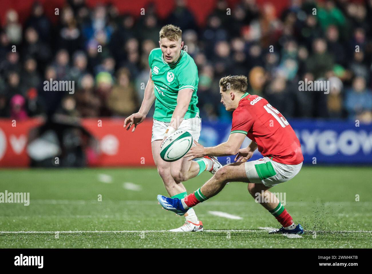 February 23rd, 2024, Virgin Media Park, Cork, Ireland - Finn Treacy of Ireland at the Under 20 ...