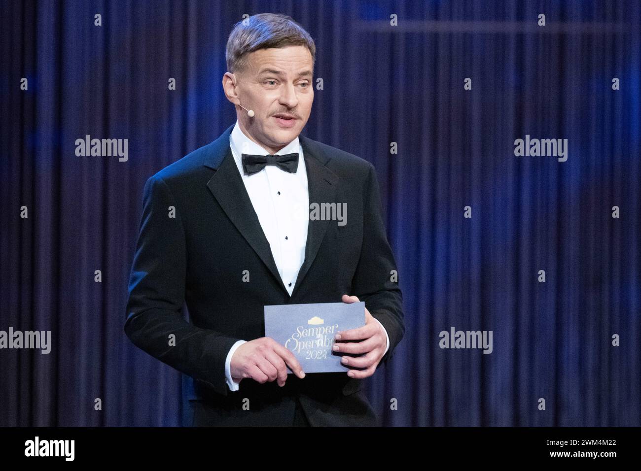 Dresden, Germany. 23rd Feb, 2024. Tom Wlaschiha, presenter, on stage at ...