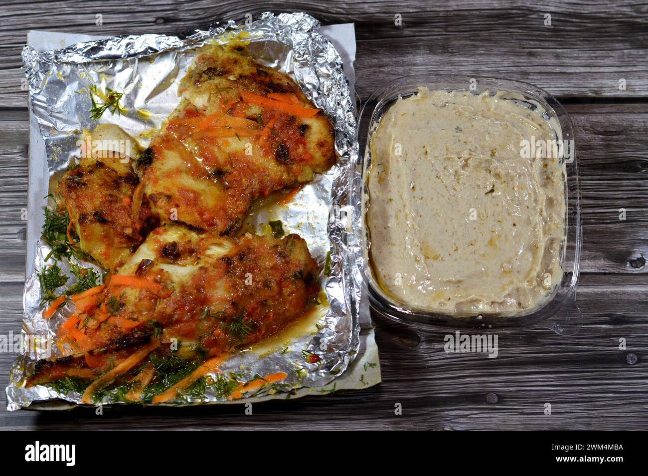 Grilled fish fillet filet, the flesh of a fish which has been cut or ...