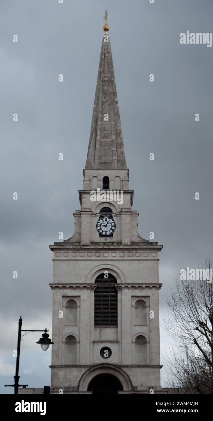 Church Tower, Christ Church, Spitalfields, East London, London, UK ...