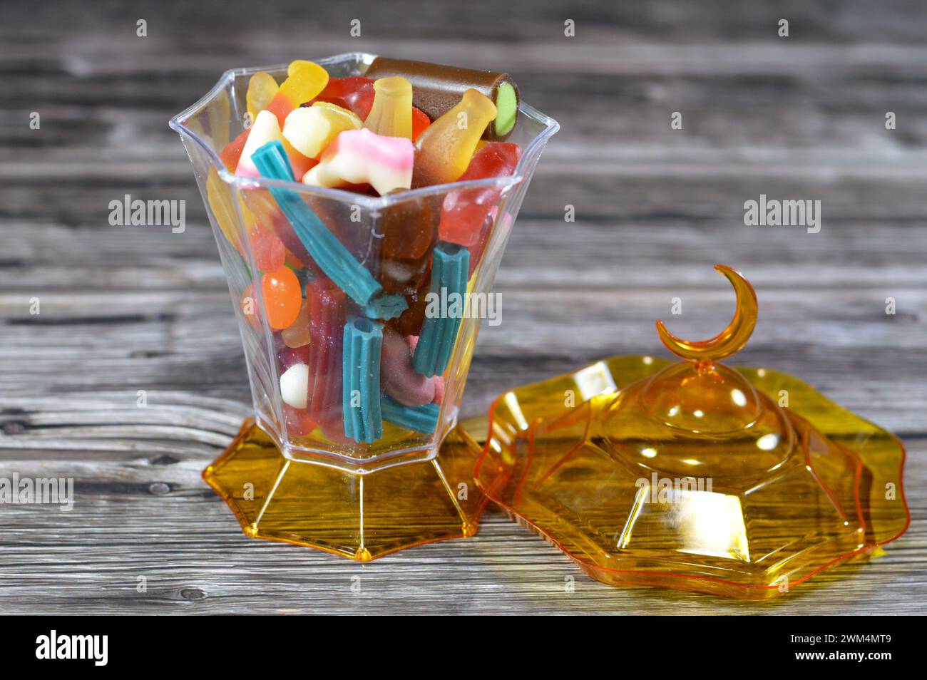 Ramadan lantern fanous lamp with assorted gummy candy, Gummies, gummi ...