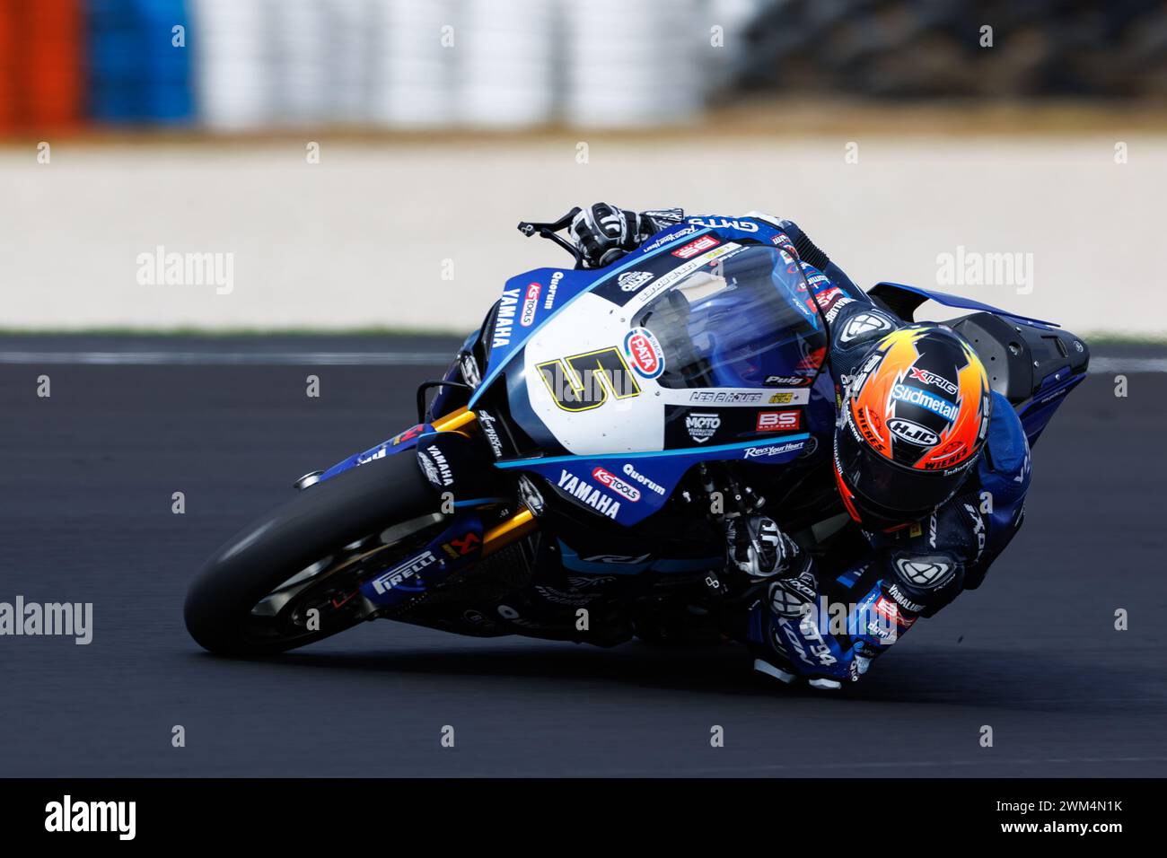Phillip Island Grand Prix Circuit, 24 February 2024: Philipp Oettl (GER) riding Yamaha YZF R1 of ...