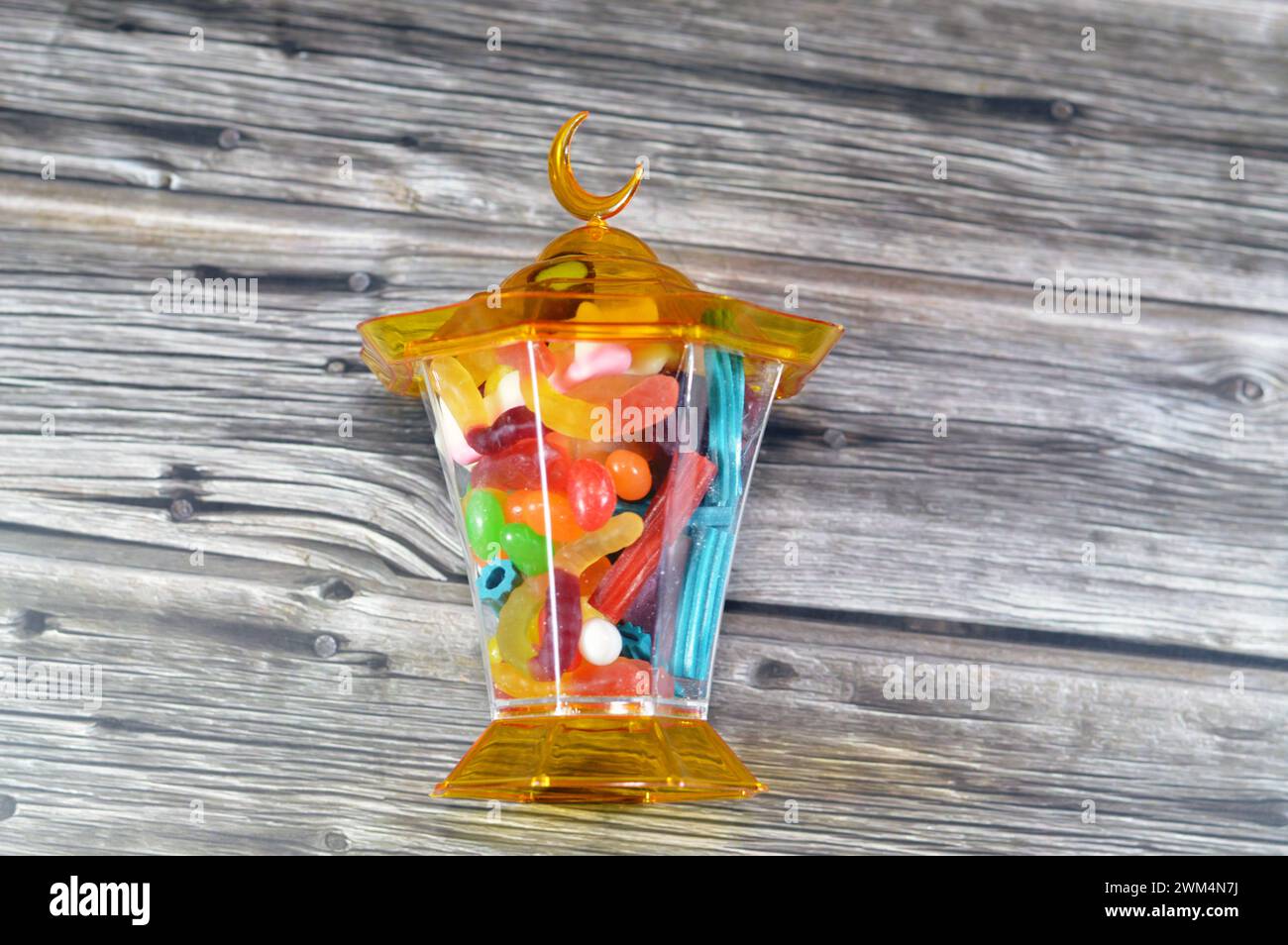 Ramadan lantern fanous lamp with assorted gummy candy, Gummies, gummi ...