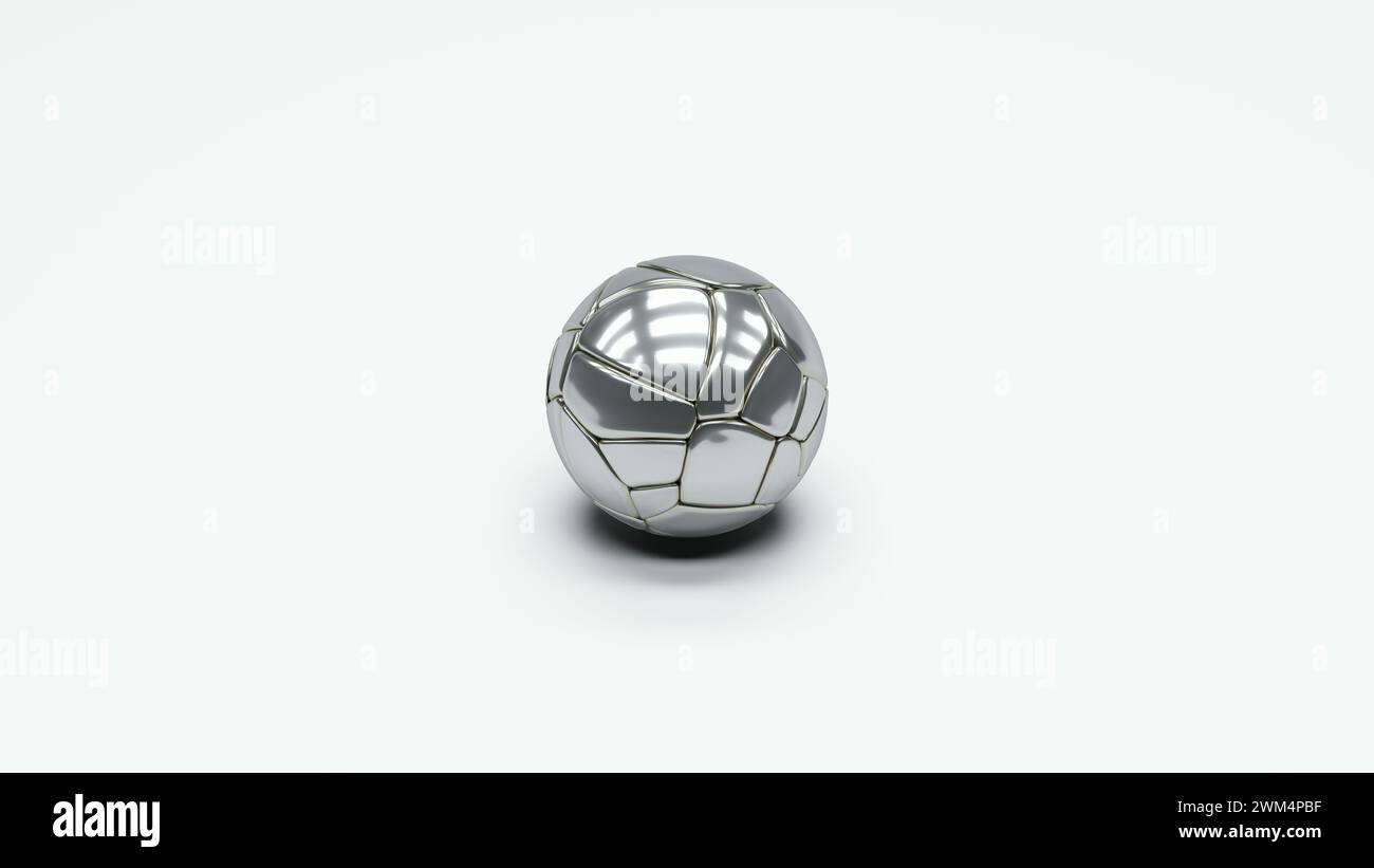 Silver sphere metal fragments soft rounded reflection block circle 3d ...