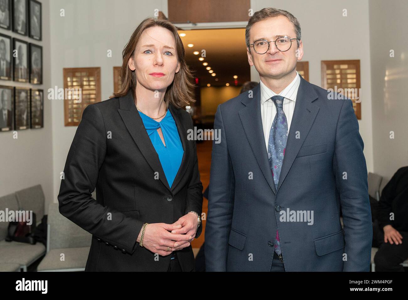 New York, United States. 23rd Feb, 2024. Ukraine Foreign Minister ...