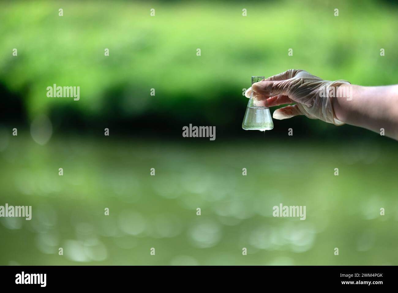 Sampling water for testing. Study of the quality of waste and drinking ...