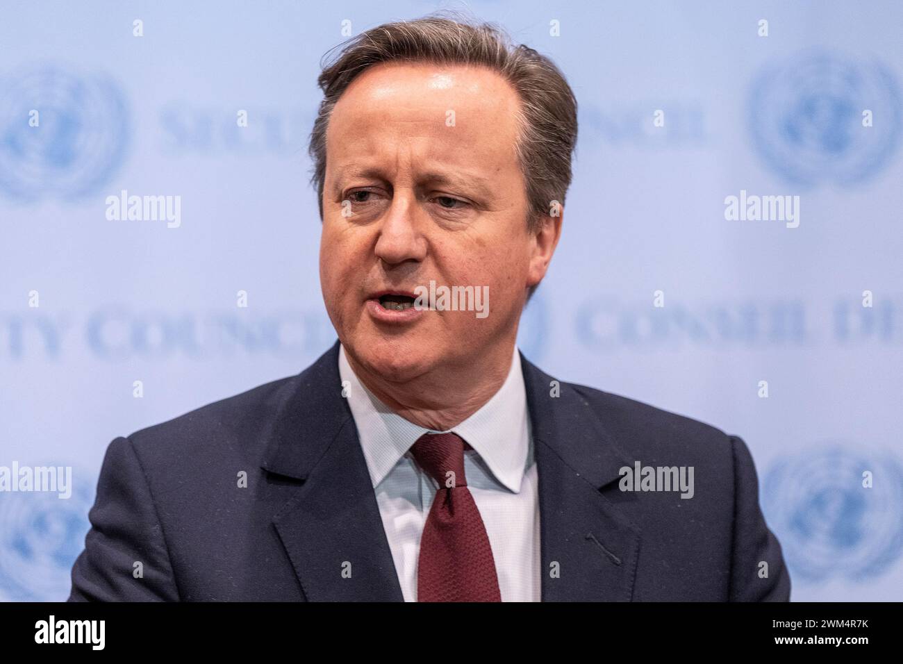 New York, New York, USA. 23rd Feb, 2024. Lord David Cameron, Secretary ...