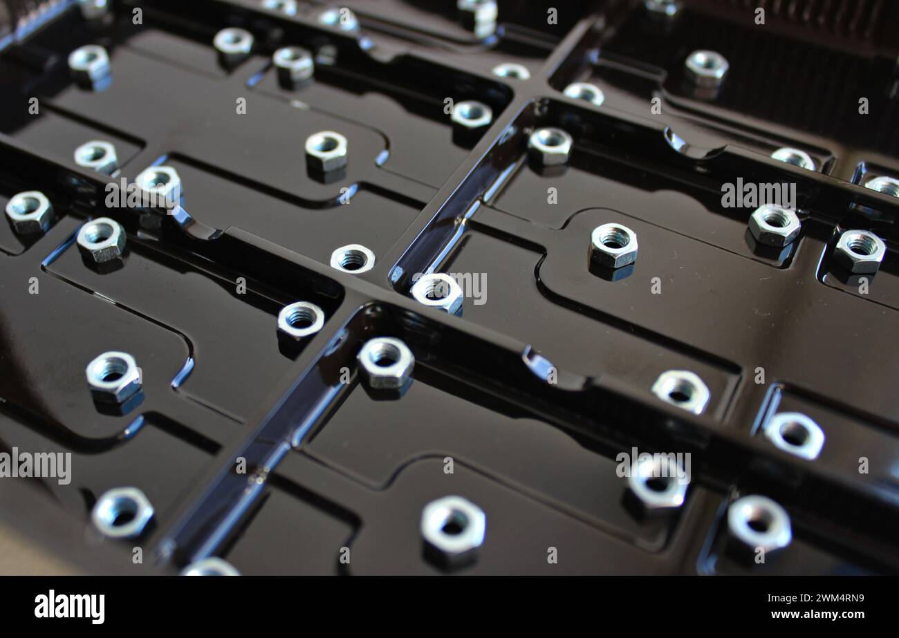 Seamless pattern metallic hex nuts hi-res stock photography and images ...